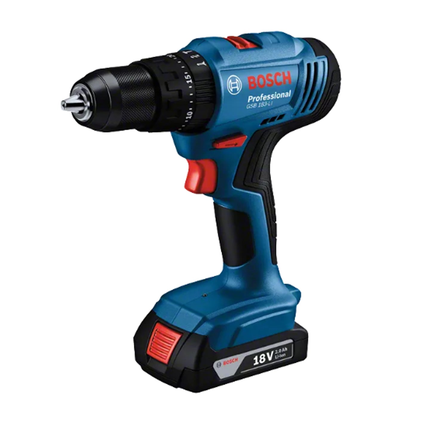 BOSCH GSB 183 LI Professional Cordless Impact drill/driver with 2 batt ...